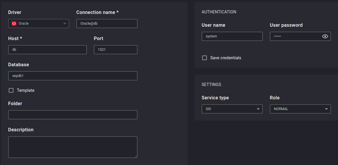 Docker環境に構築したOracleをCloudBeaverで接続する
